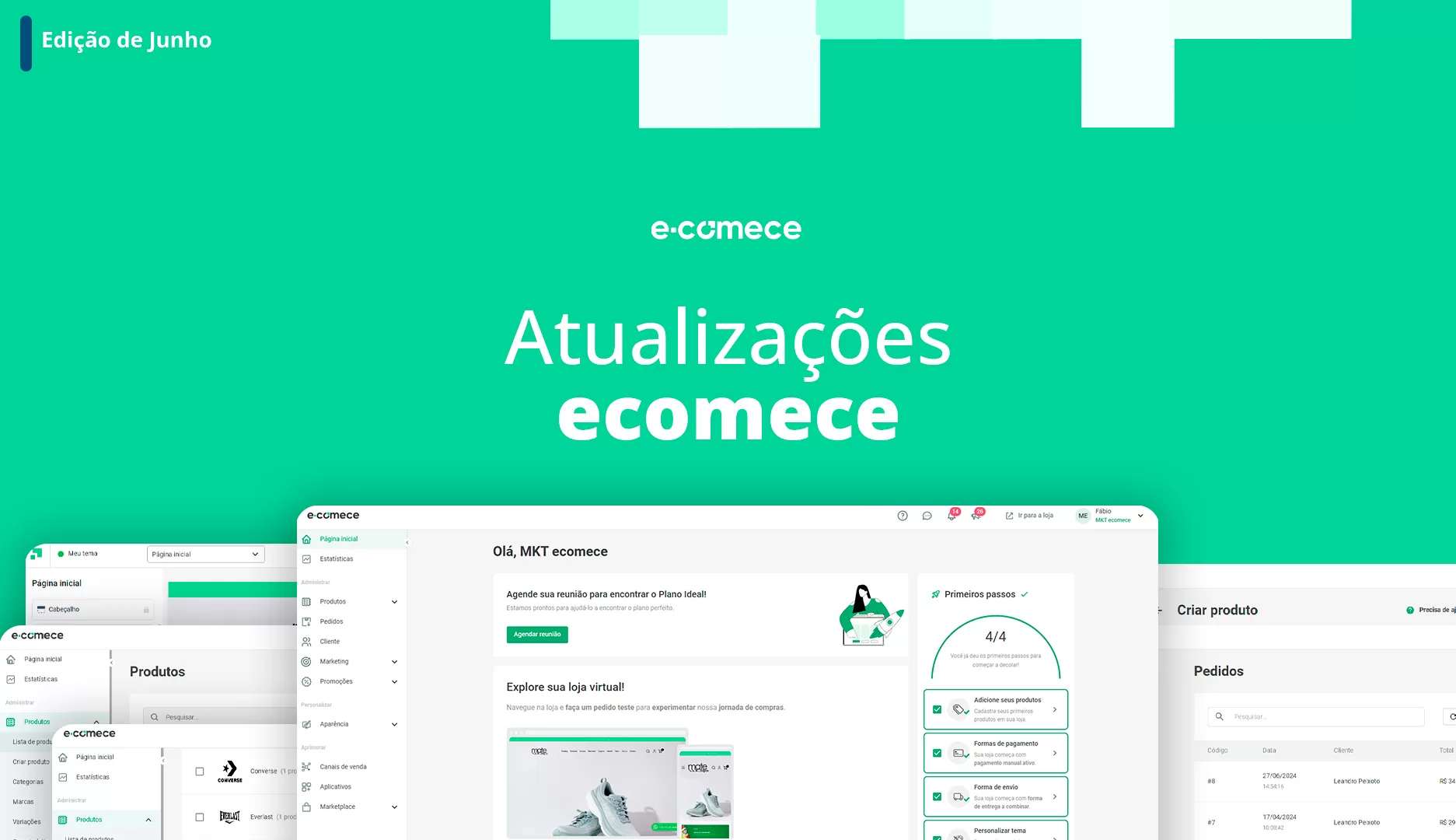 Novidades na Plataforma ecomece em Junho